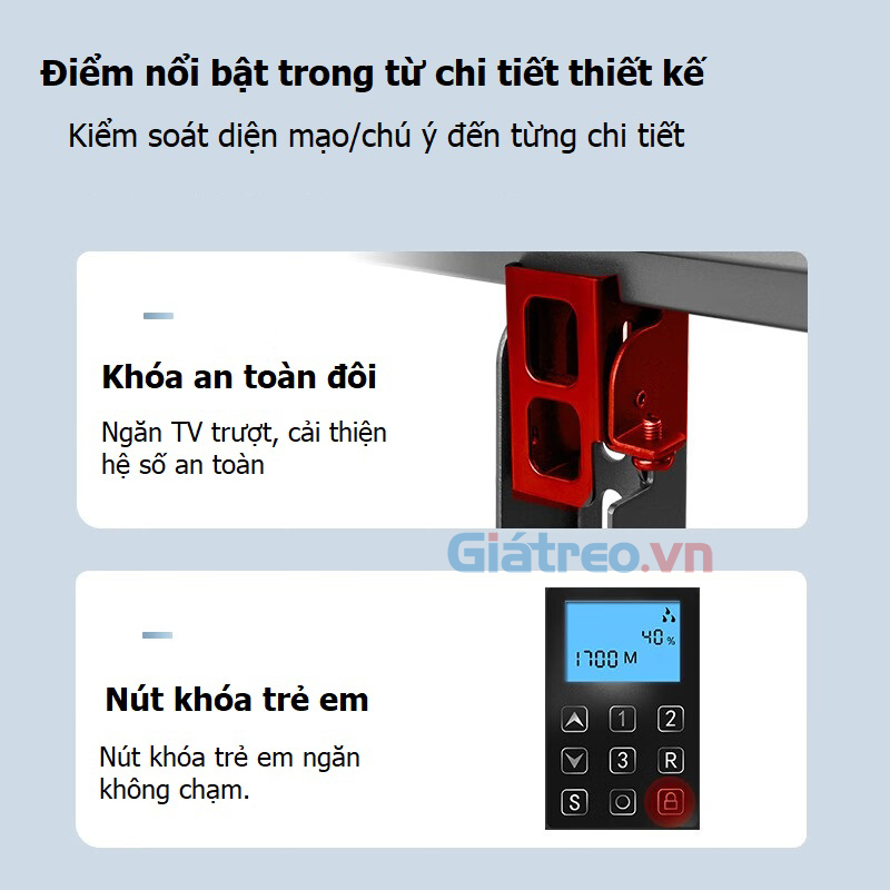 Giá treo di động cho 2 tivi T75-2A 55 - 75 inch